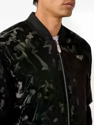 Philipp Plein Camouflage Nylon Bomber Jacket