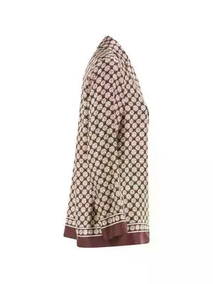 Max Mara Dice-print Silk Shirt