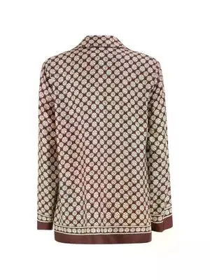 Max Mara Dice-print Silk Shirt