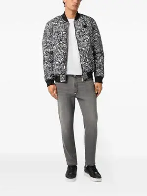 Philipp Plein Nylon Bomber All-over Tattoo Jacket