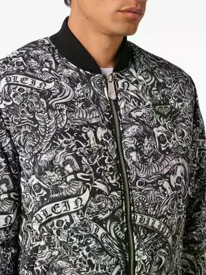 Philipp Plein Nylon Bomber All-over Tattoo Jacket