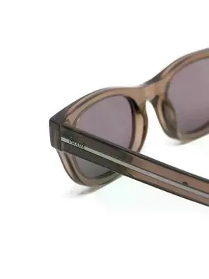 Prada Logo-plaque Oval-frame Sunglasses