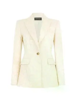Roberto Cavalli Leopard-jacquard Single-breasted Blazer