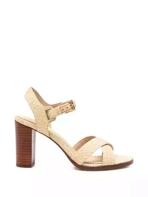 Ralph Lauren Emeryn Crossover-strap Heeled Sandals - Neutrals