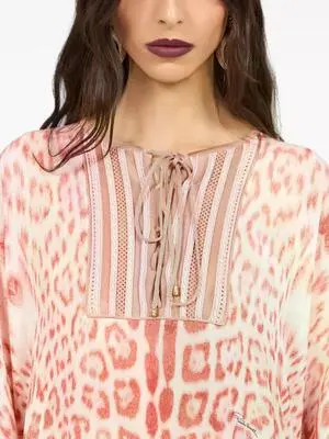 Roberto Cavalli Leopard-print Kaftan