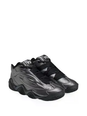 Y3 Megaball Sculptural Leather Sneakers