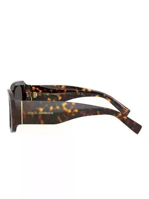 Dolce & Gabbana Tortoiseshell Rectangle-frame Sunglasses