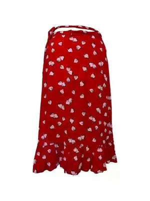 Miu Miu Strawberry-print Wrap Skirt