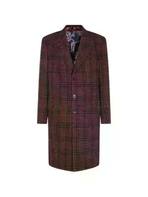Etro Check-pattern Single-breasted Coat