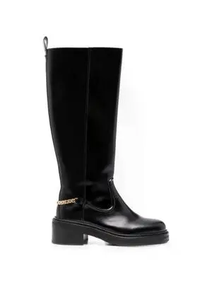 Maje Heitor Round-toe Chain-detail Boots