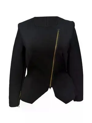 Roland Mouret Peplum Hem Diagonal Zip Jacket