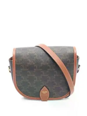 Celine 2010s Triomphe Folco Mini Shoulder Bag