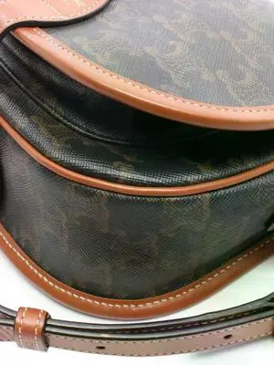 Celine Triomphe Folco Mini Shoulder Bag - Black