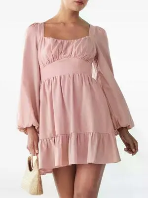ST MRLO Ruffled Long Sleeve Mini Dress