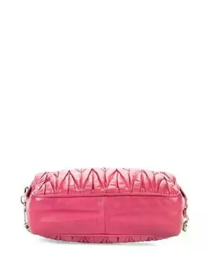 Miu Miu Matelassé Double Zip Crossbody Bag - Pink
