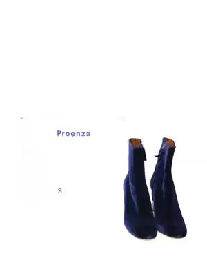 Proenza Schouler Velvet Block-heel Ankle Boots - Blue