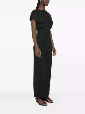 Agnona Cap Sleeve Maxi Dress