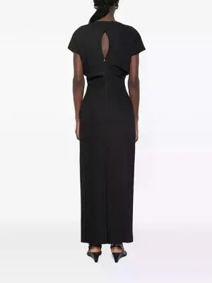 Agnona Cap Sleeve Maxi Dress