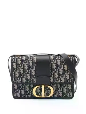 Dior 2010s 30 Montaigne Oblique Shoulder Bag - Blue