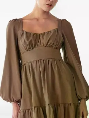 ST MRLO Ruffled Long-sleeve Mini Dress