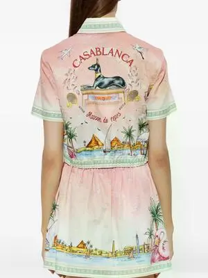 Casablanca Printed Cropped Shirt