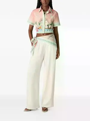 Casablanca Printed Cropped Shirt