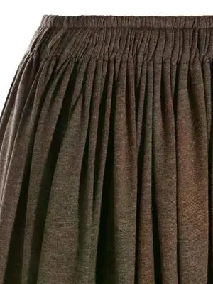 Max Mara Gathered Maxi Skirt - Brown