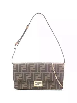 Fendi Zucca Monogram Shoulder Bag - Brown