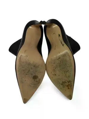 GIANVITO ROSSI Leather Pointed Toe Side Zip Stiletto Ankle Boots