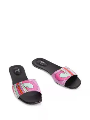 Emilio Pucci Iride-print Silk Slip-ons