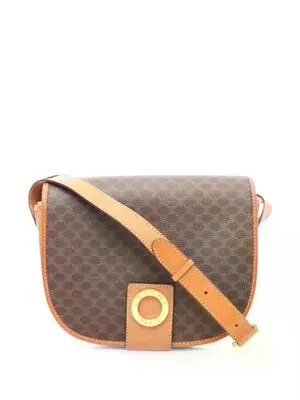 Celine 2000s Macadam Shoulder Bag - Brown