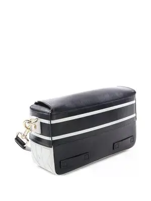 Dior Leather Striped Flap Shoulder Bag