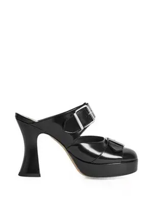 Simone Rocha Buckle-detail Sculpted-heel Mules - Black
