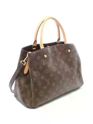 LOUIS VUITTON Montaigne Mm Monogram Handbag - Brown