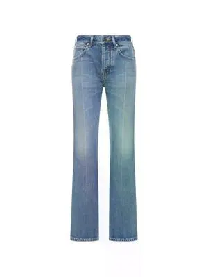 Balenciaga Distressed Flared Jeans - Blue