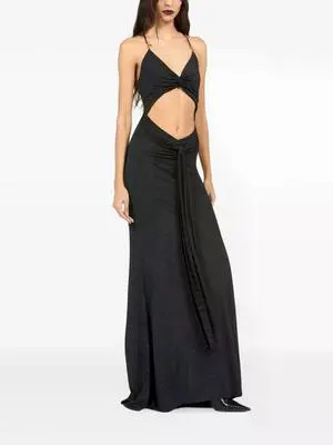 Roberto Cavalli Cut-out Snake-detail Maxi Dress