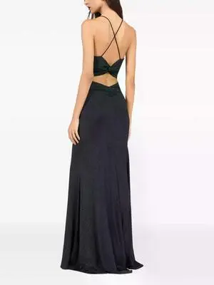 Roberto Cavalli Cut-out Snake-detail Maxi Dress