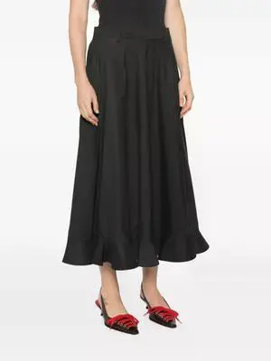 Moschino Ruffled-hem Midi Full Skirt