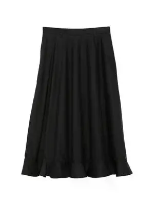 Moschino Ruffled-hem Midi Full Skirt - Black