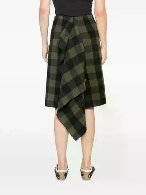 N°21 Check-pattern Midi Skirt