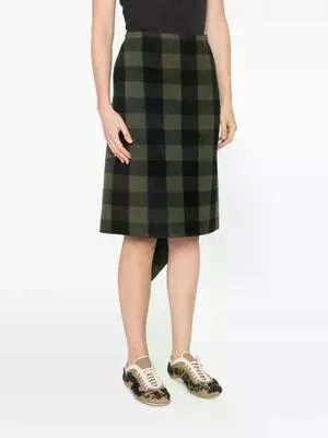 N°21 Check Pattern Midi Skirt