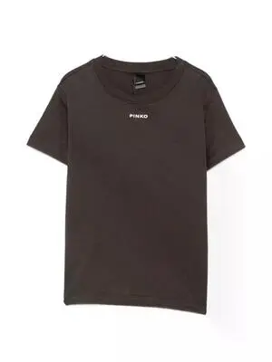 Pinko Logo-print Short-sleeve T-shirt - Brown