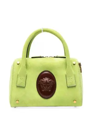 Versace Medusa Plaque Suede Tote Bag