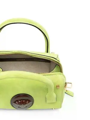 Versace Medusa Plaque Suede Tote Bag