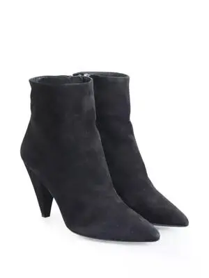 Prada Pointed-toe Suede Ankle Boots