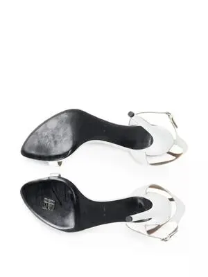 Proenza Schouler Leather Geometric Hardware Ankle-strap Stiletto Sandals