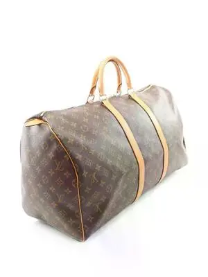 LOUIS VUITTON 2015 Monogram Keepall 55 Holdall - Brown