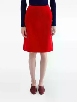 JIL SANDER A-line Velvet Mini Skirt