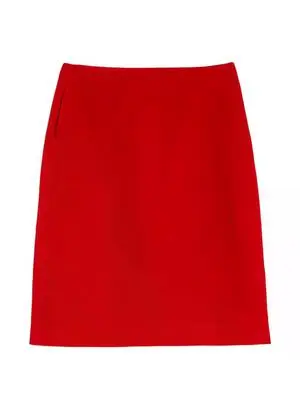JIL SANDER A-line Velvet Mini Skirt - Red