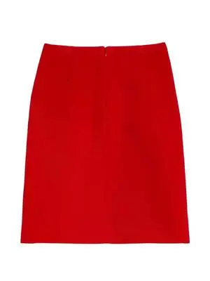 JIL SANDER A-line Velvet Mini Skirt - Red